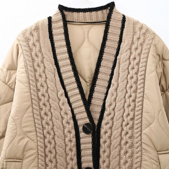 Commense | Jackets & Coats | Commense Quilted And Knit Nylon Jacket M ...